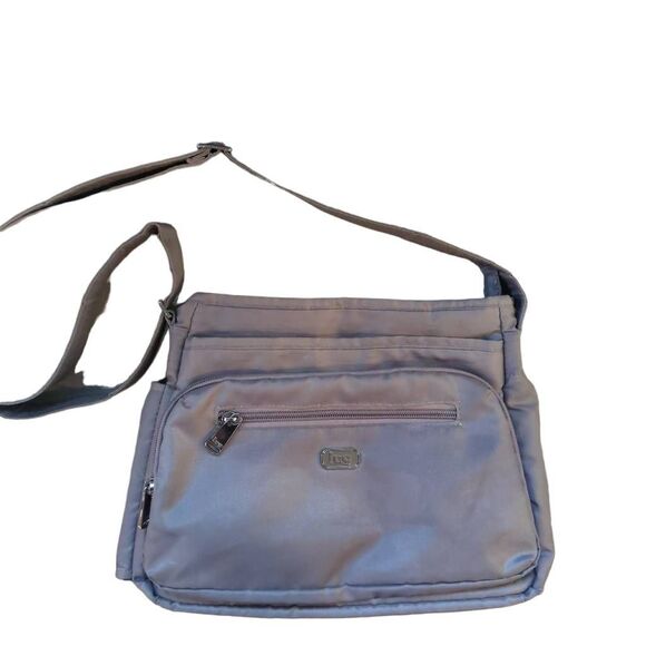 lug | Bags | Lug Womens Gray Shimmer Multicompartment Crossbody Bag ...